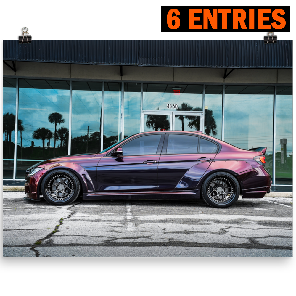 F30 335i Widebody Side Profile Wall Art Matte Paper Poster – Vehicle ...