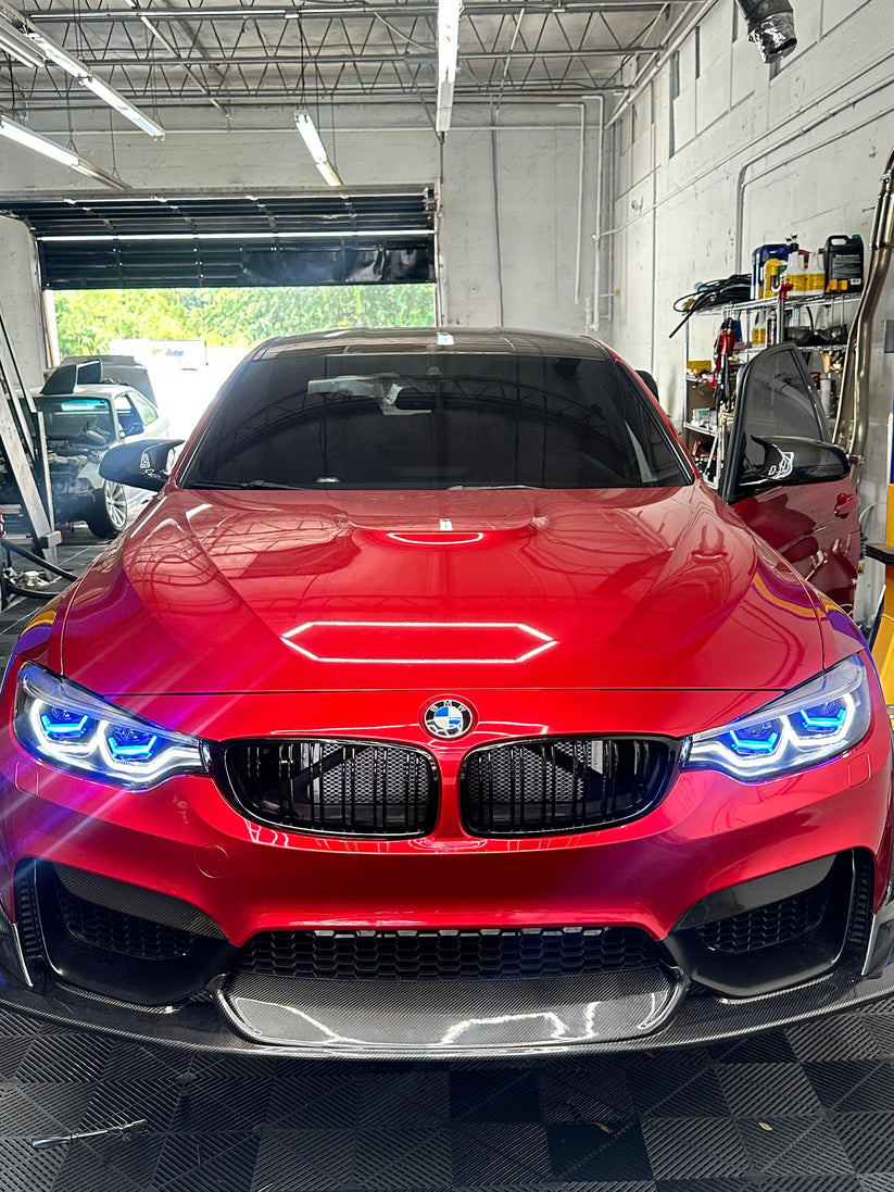 BMW F32/F80/F82 4 Series, M3, M4 Laser Style LED Headlights (9 PIN CON ...